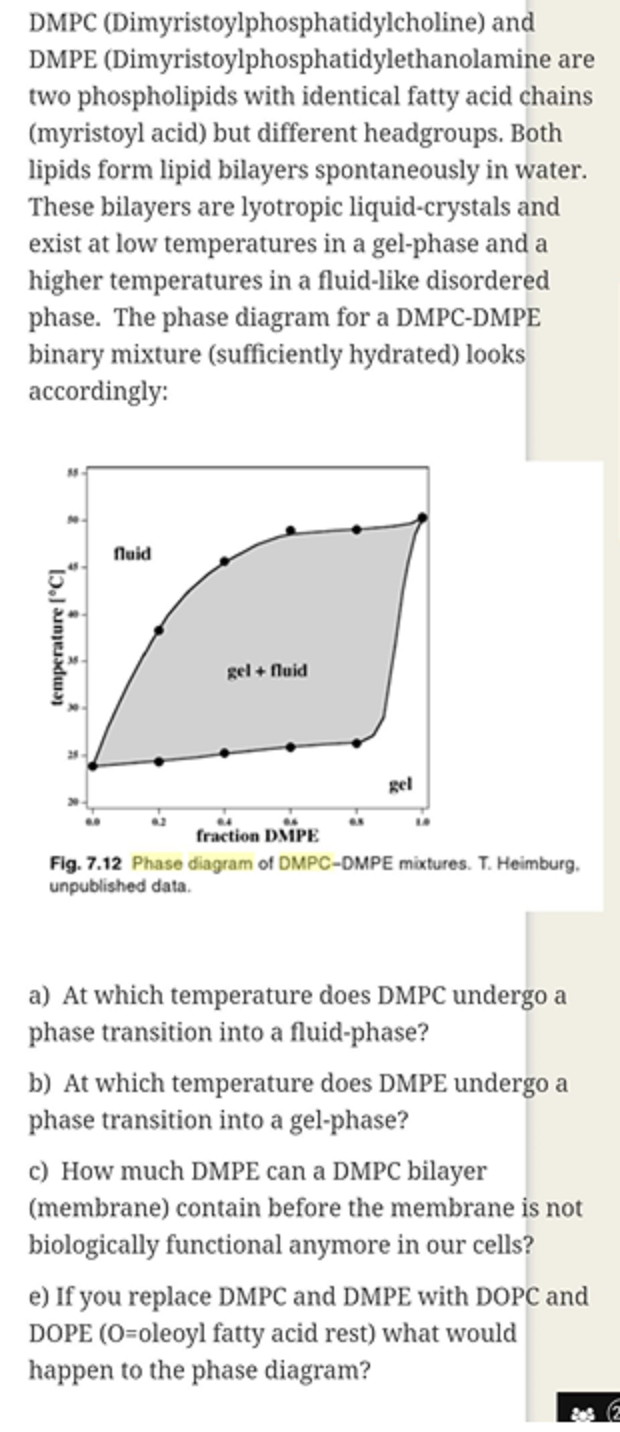 Solved DMPC (Dimyristoylphosphatidylcholine) and DMPE | Chegg.com