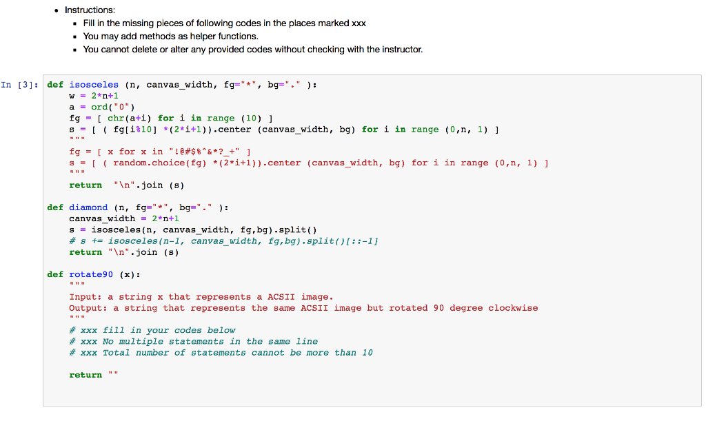 Solved HW 2 ASCII art image rotation • Given a string that | Chegg.com