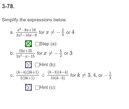 Solved Simplify each of the following expressions, leaving | Chegg.com