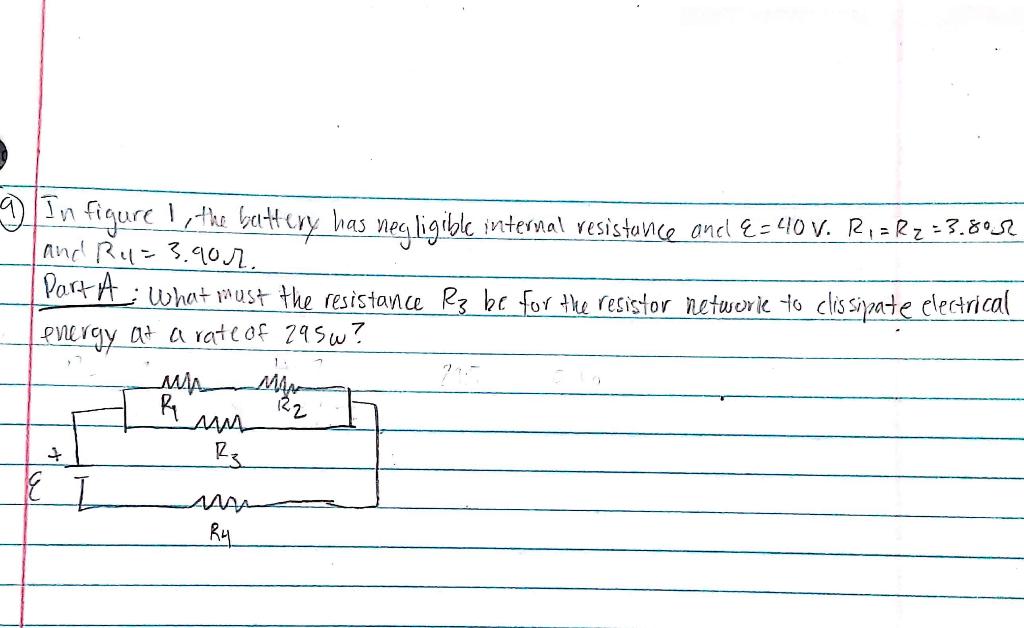 Solved 9. In figure 1, the battery has negligible internal | Chegg.com