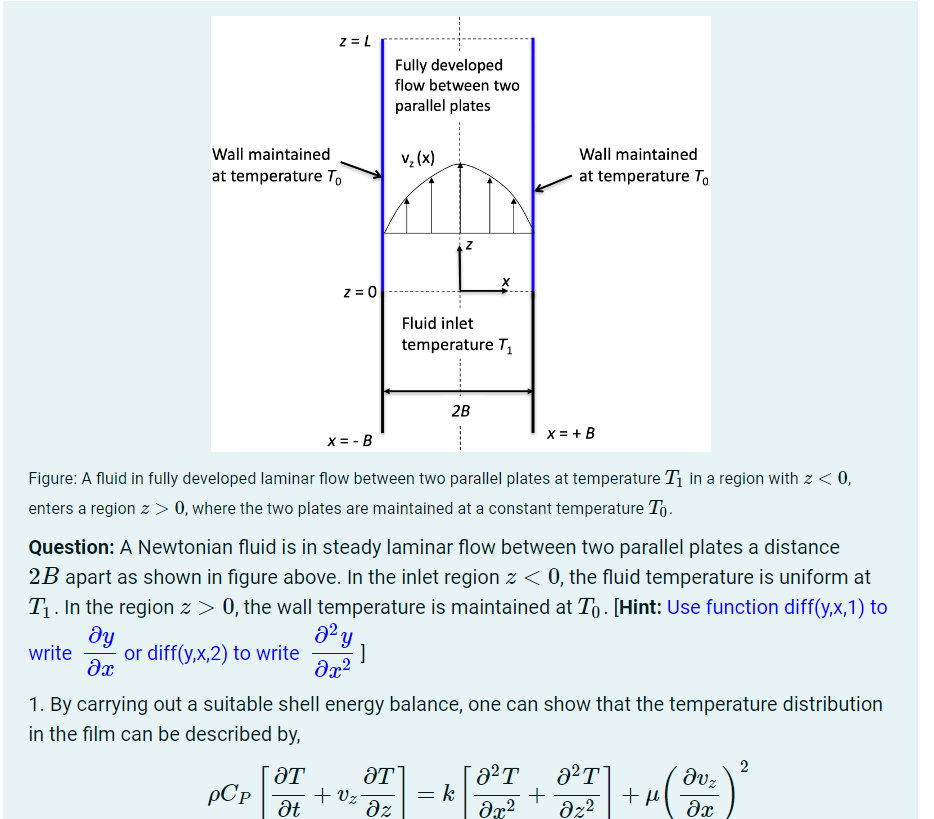 Solved Figure: A fluid in fully developed laminar flow | Chegg.com