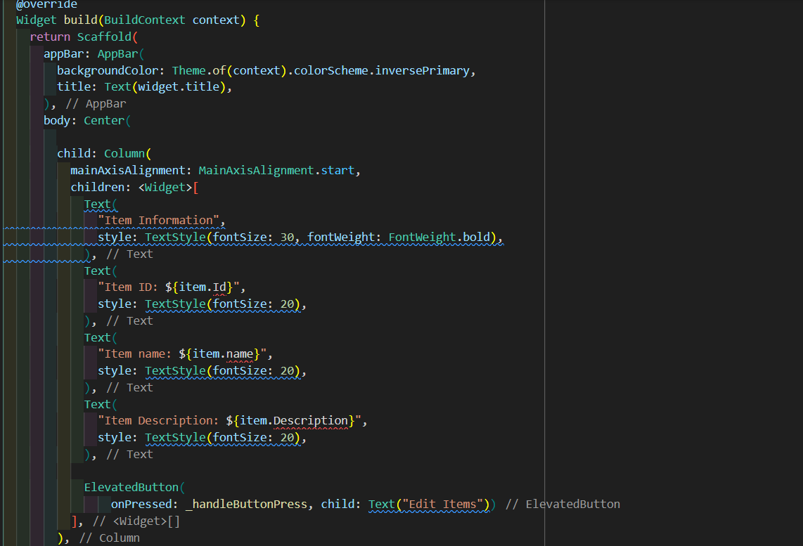 Solved Flutter DartI have these files in picture I wrote | Chegg.com