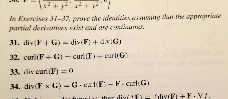 Solved In Exercises 31-37, prove the identities assuming | Chegg.com