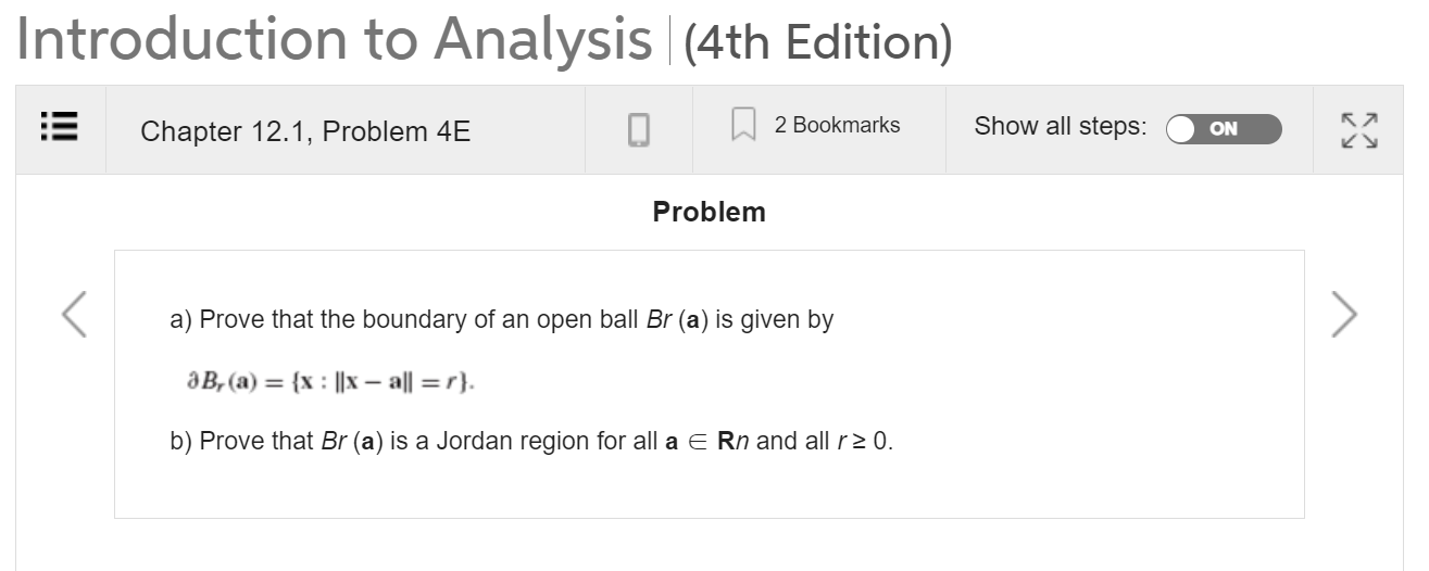 Solved Introduction to Analysis |(4th Edition) Chapter 12.1, | Chegg.com