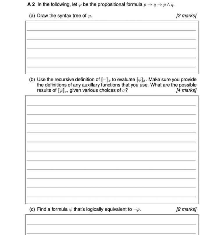 A 2 In the following, let y be the propositional | Chegg.com