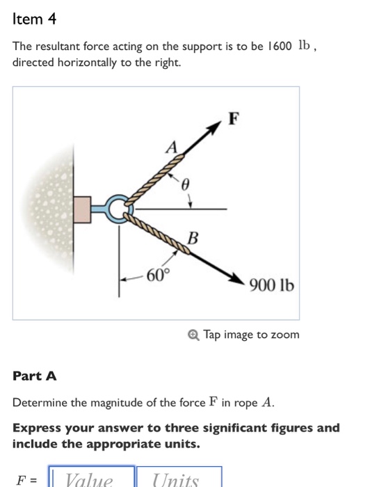 Solved ltem 4 The resultant force acting on the support is | Chegg.com