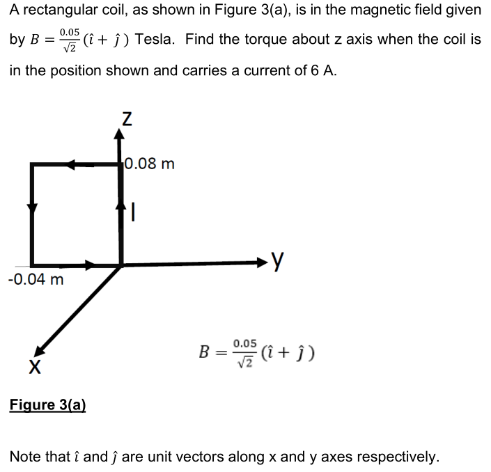 Solved A rectangular coil, as shown in Figure 3(a), is in | Chegg.com