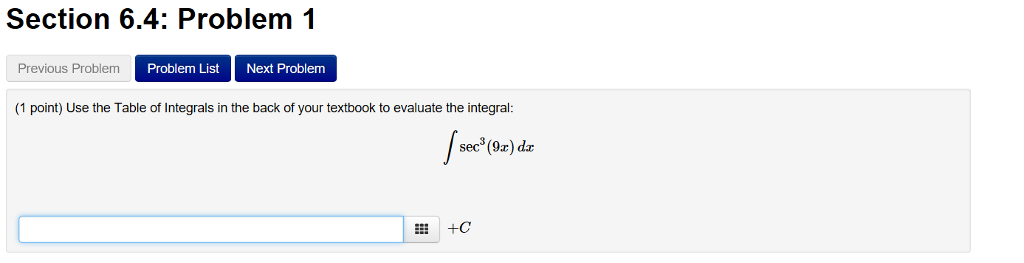 Solved Section 6.4: Problem 1 Previous Problem Problem List | Chegg.com