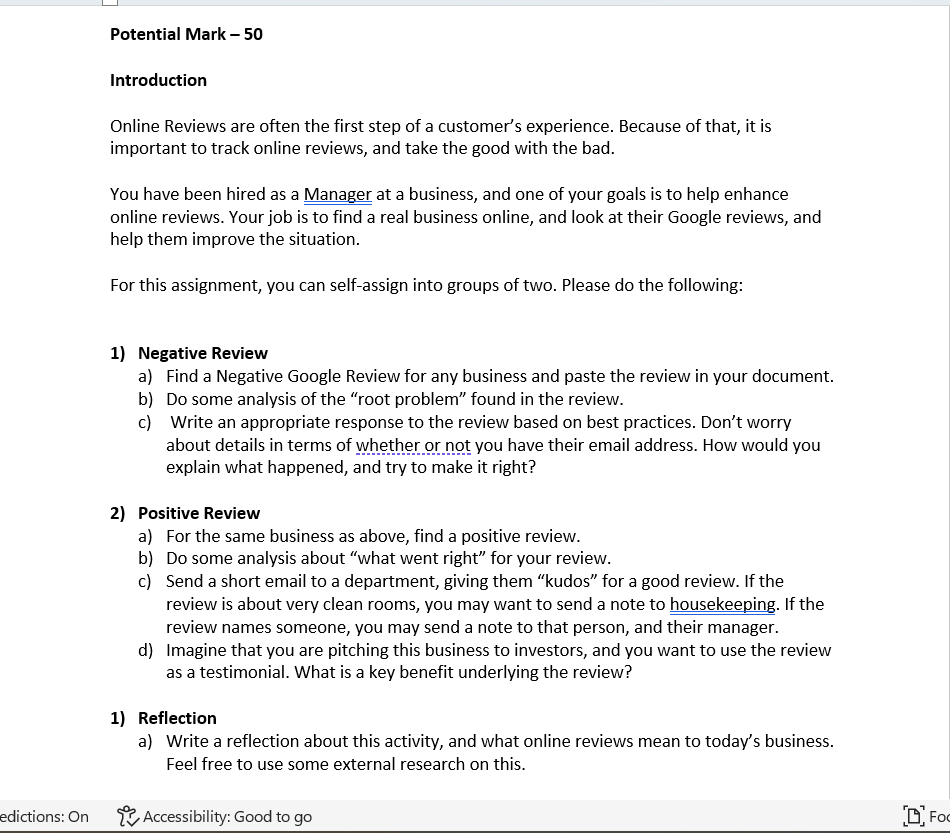 Solved Introduction Online Reviews are often the first step | Chegg.com