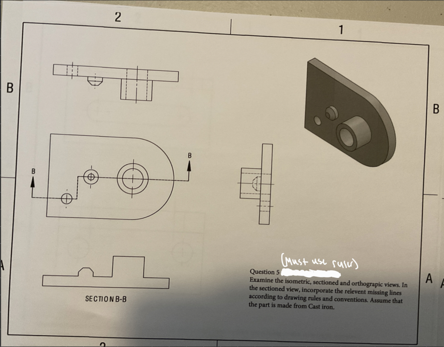 Solved Utilize the Top and Frontal views to draw the missing | Chegg.com