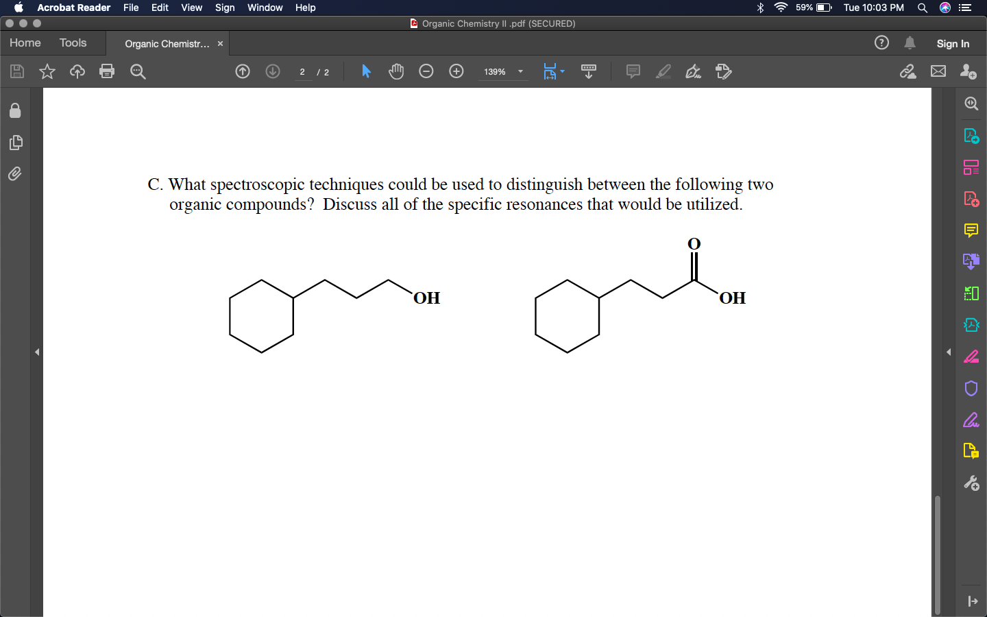Solved What spectroscopic techniques could be used to | Chegg.com
