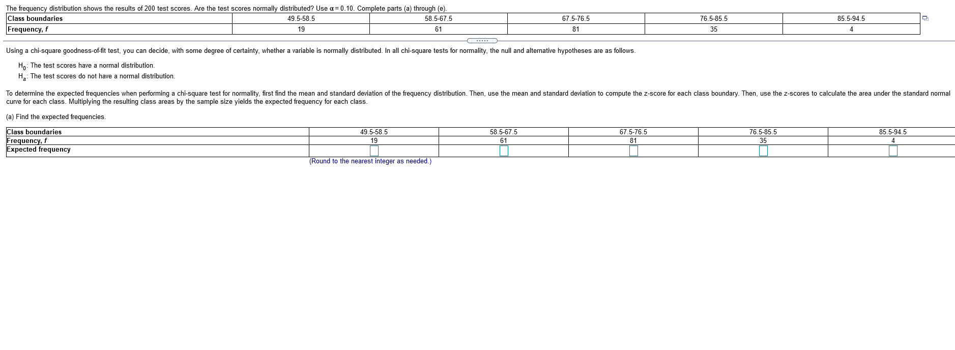 Solved Please calculate (a) Find the expected frequencies | Chegg.com