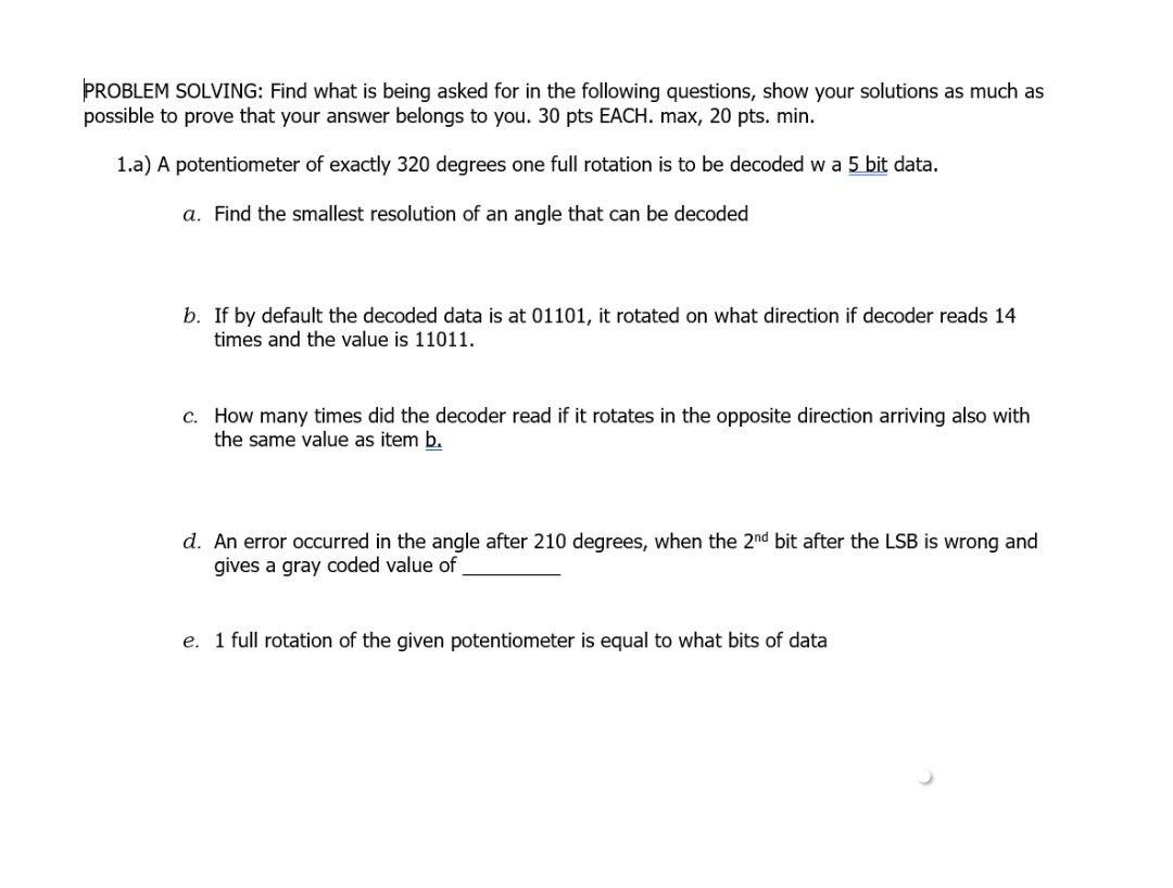 Solved PROBLEM SOLVING: Find what is being asked for in the | Chegg.com