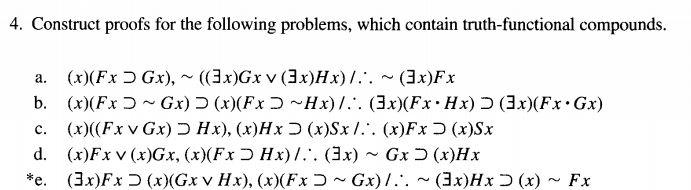 Solved 4. Construct proofs for the following problems, which | Chegg.com