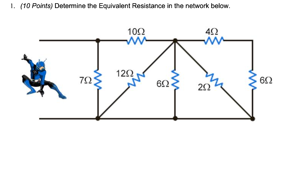 Solved 1. (10 Points) Determine the Equivalent Resistance in | Chegg.com
