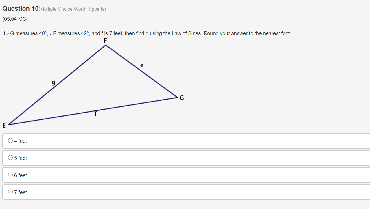 Solved Question 10(Multiple Choice Worth 1 points) (05.04 | Chegg.com