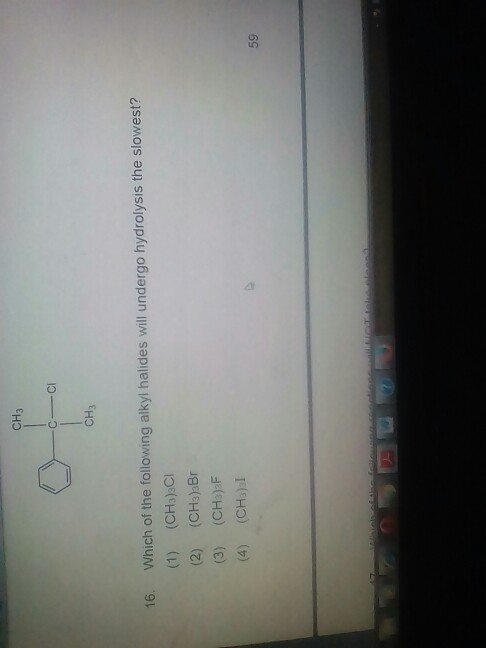 Solved CH3 CCi CH3 Which of the following alkyl halides will | Chegg.com