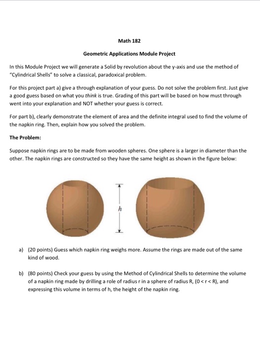 Solved Part b. Using shells method. Explain how you solved | Chegg.com