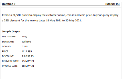 Solved CUSTOMER TABLEEMPLOYEE TABLE COIN_DELIVERY TABLE COIN | Chegg.com