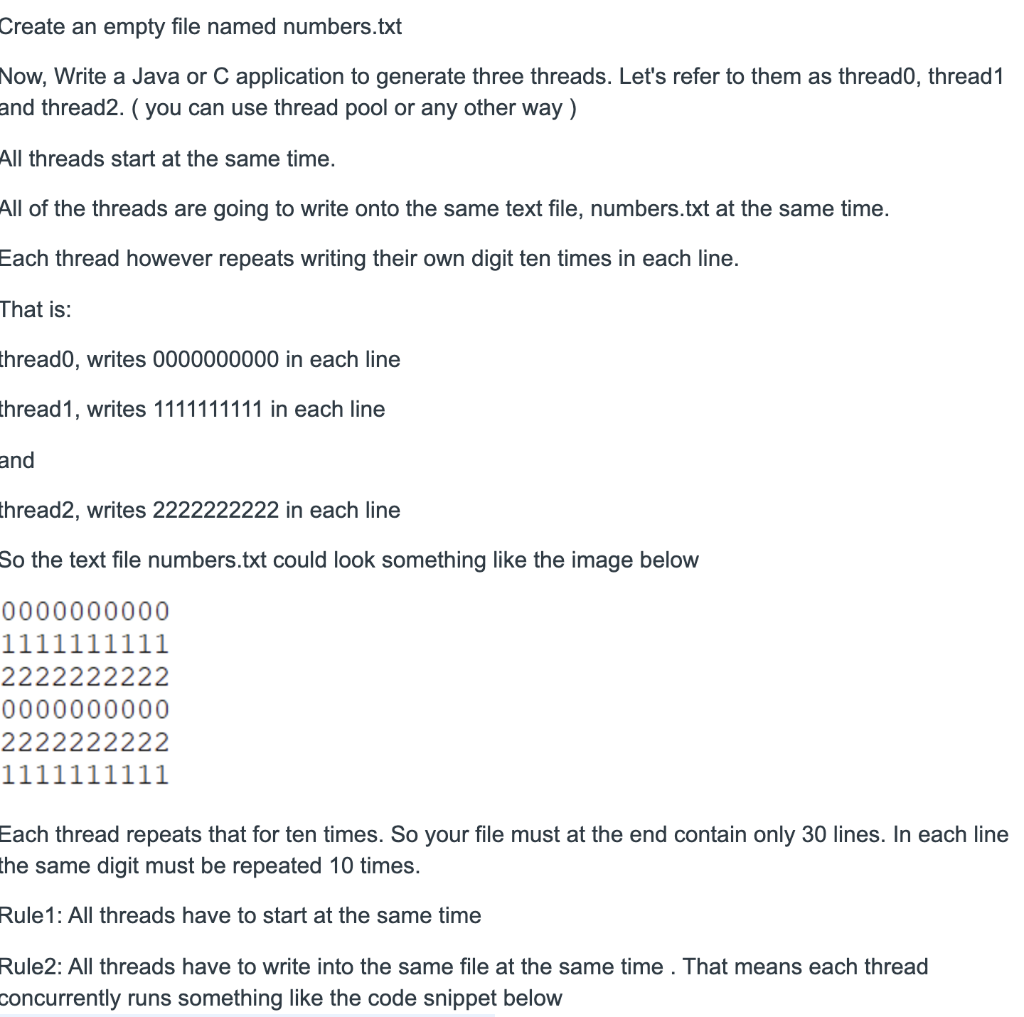 Solved Create an empty file named numbers.txt Now, Write a | Chegg.com