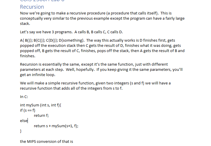 Solved Recursion Now we're going to make a recursive | Chegg.com