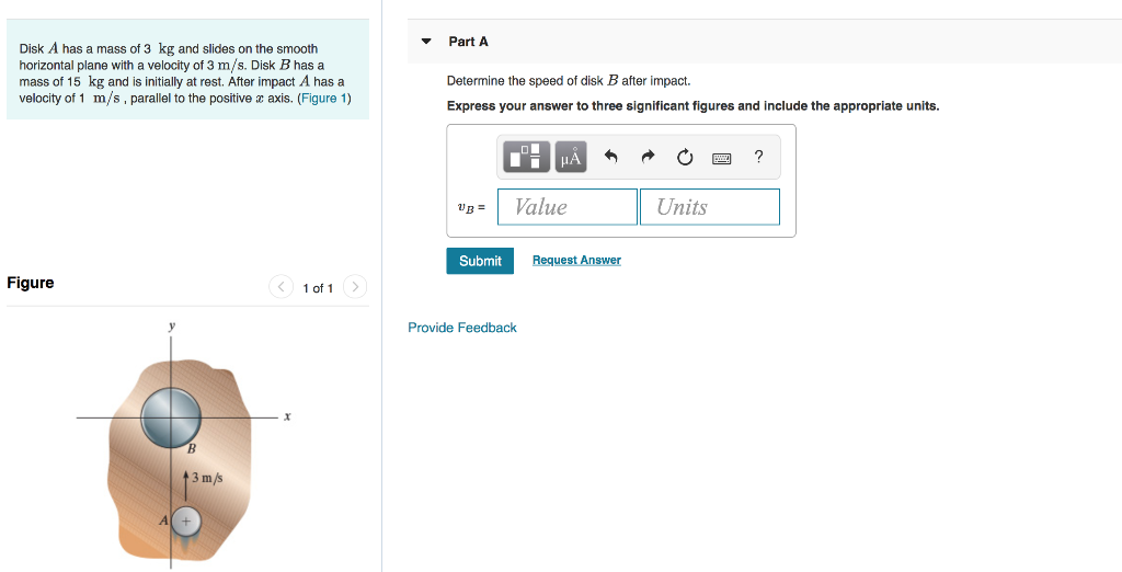 Solved Disk A has a mass of 3 kg and slides on the smooth | Chegg.com