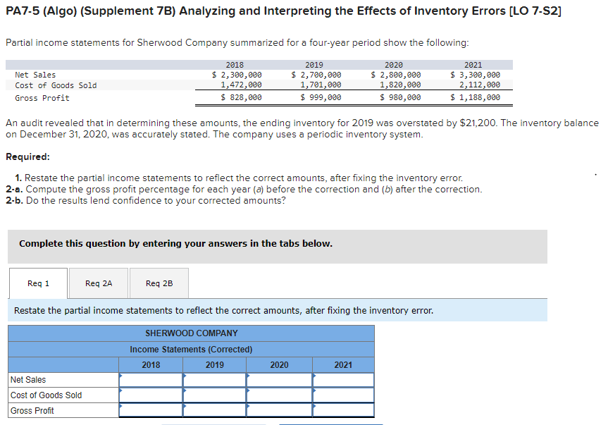 Solved PA7-5 (Algo) (Supplement 7B) Analyzing and | Chegg.com