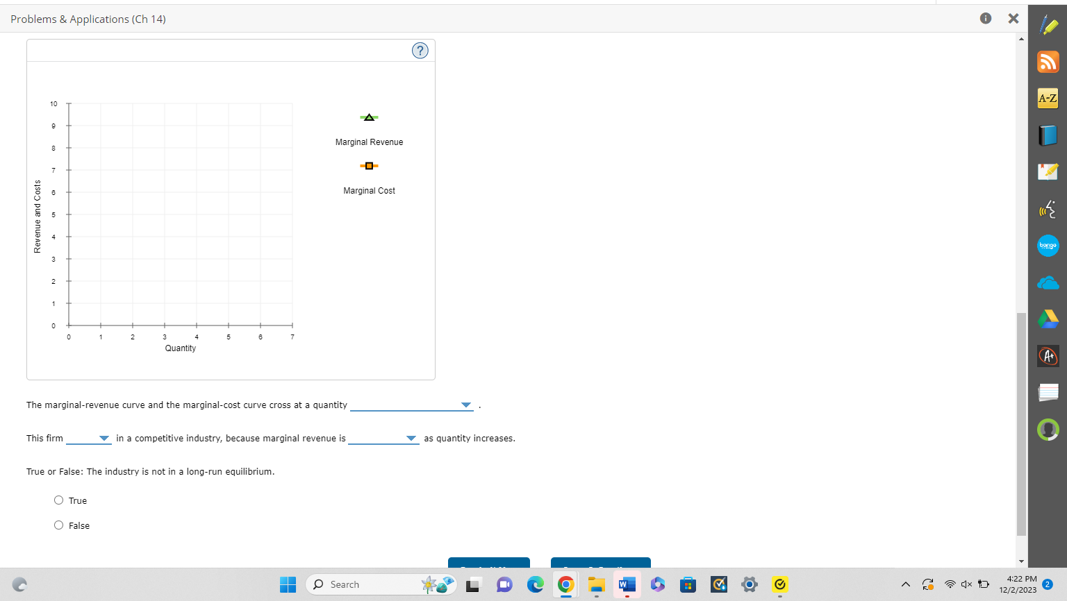 Solved In the final column, enter profit for each quantity. | Chegg.com