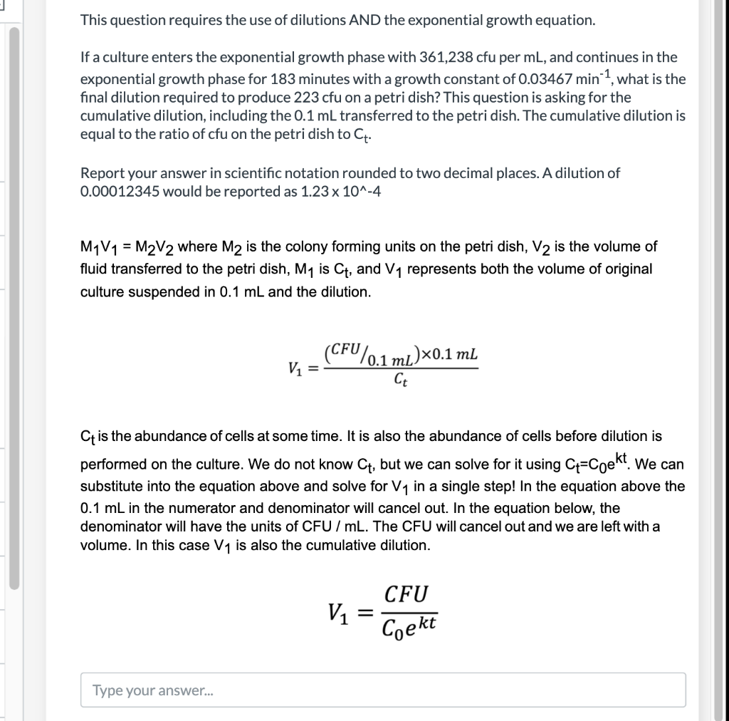 Solved This question requires the use of dilutions AND the | Chegg.com