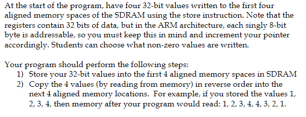 Code: ARM assembly language 32-bit a device: DE1_SoC | Chegg.com