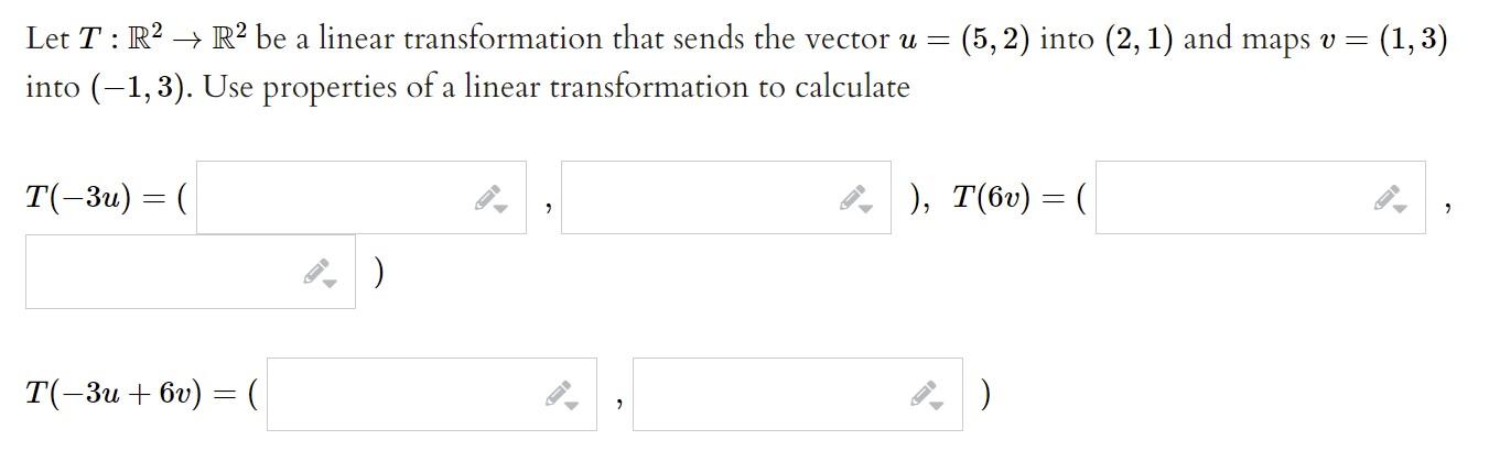 Solved Let T:R2→R2 be a linear transformation that sends the | Chegg.com