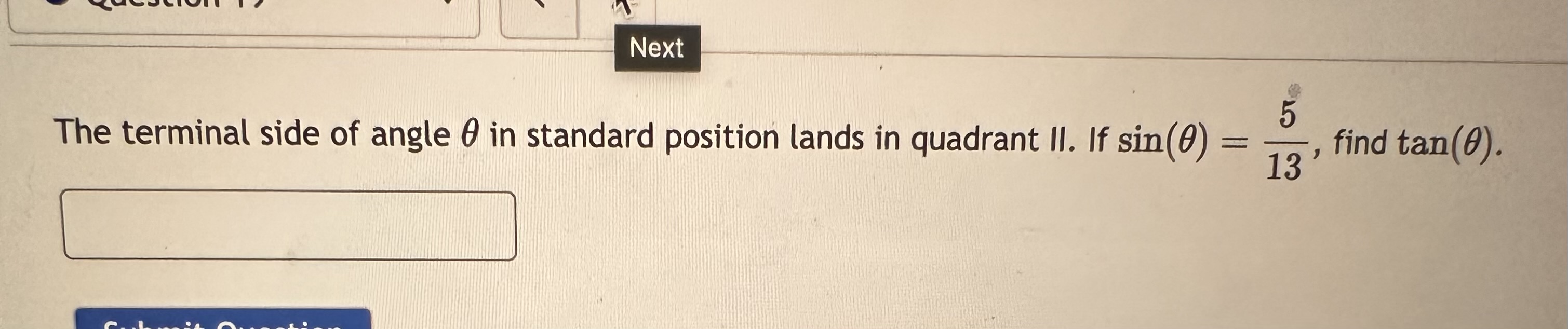 Solved The terminal side of angle θ in standard position | Chegg.com
