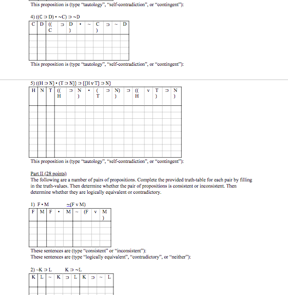 Module 9: Truth-Tables for Propositions and Arguments | Chegg.com