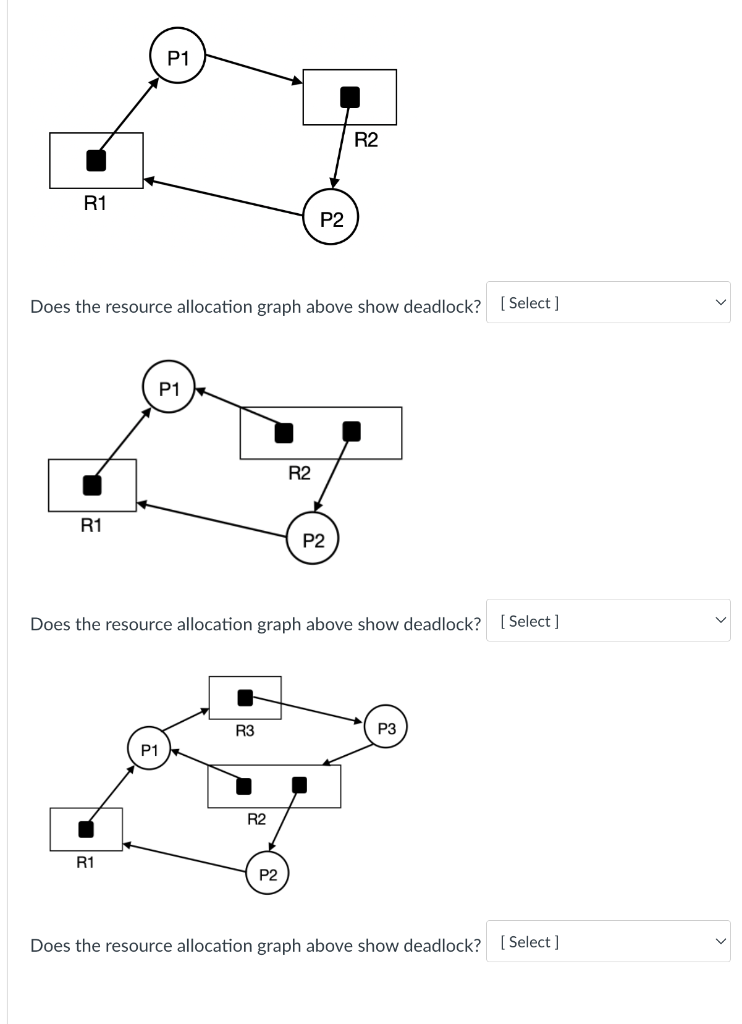 Solved P1 R2 R1 P2 V Does the resource allocation graph | Chegg.com