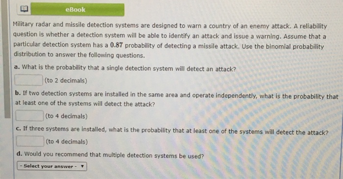 Solved Ebook Military Radar And Missile Detection Systems
