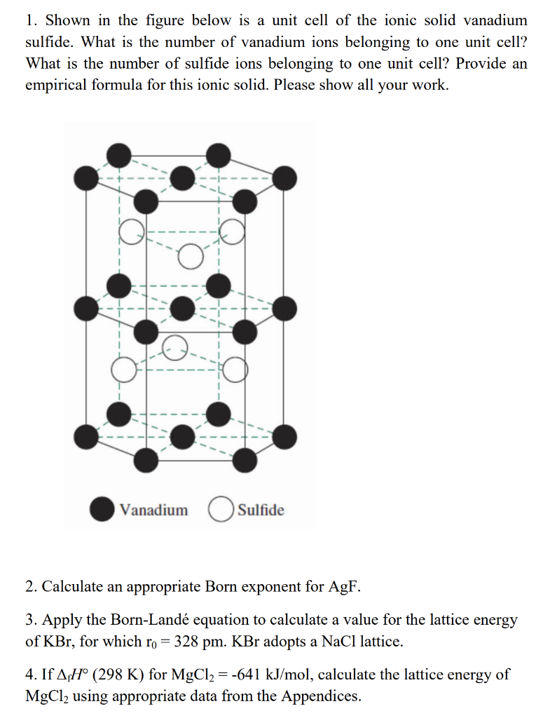 Solved 1. Shown in the figure below is a unit cell of the | Chegg.com