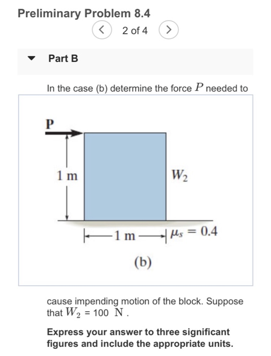Solved Preliminary Problem 8.4 2 of 4 Part A In the case (a) | Chegg.com Solved Preliminary Problem 8.4 2 of 4 Part A In the case (a) | Chegg.com