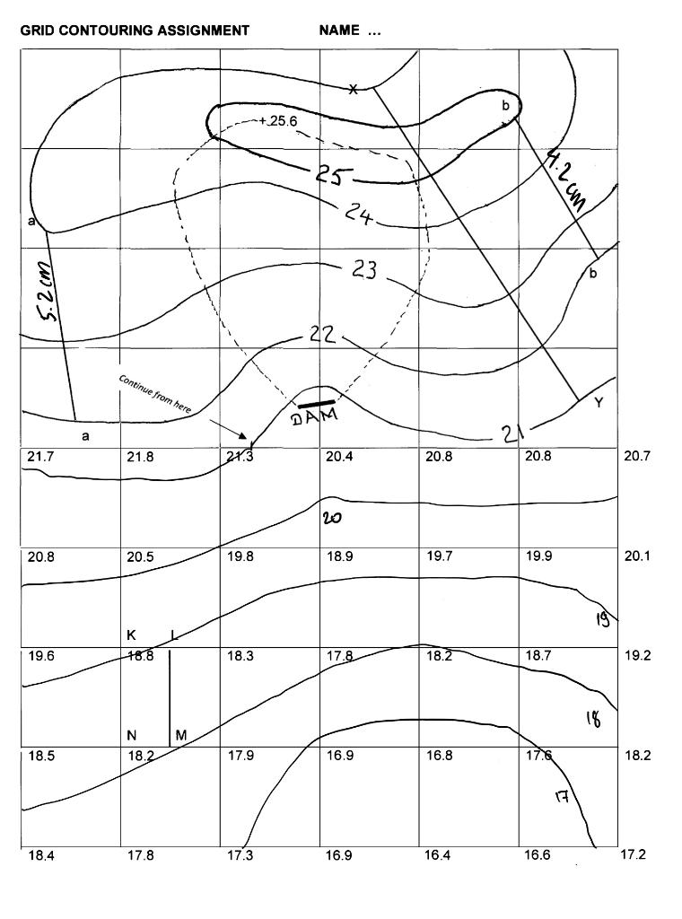 Solved Use the contours to draw the long section of the line | Chegg.com