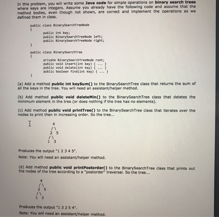 Solved In This Problem You Will Write Some Java Code For 