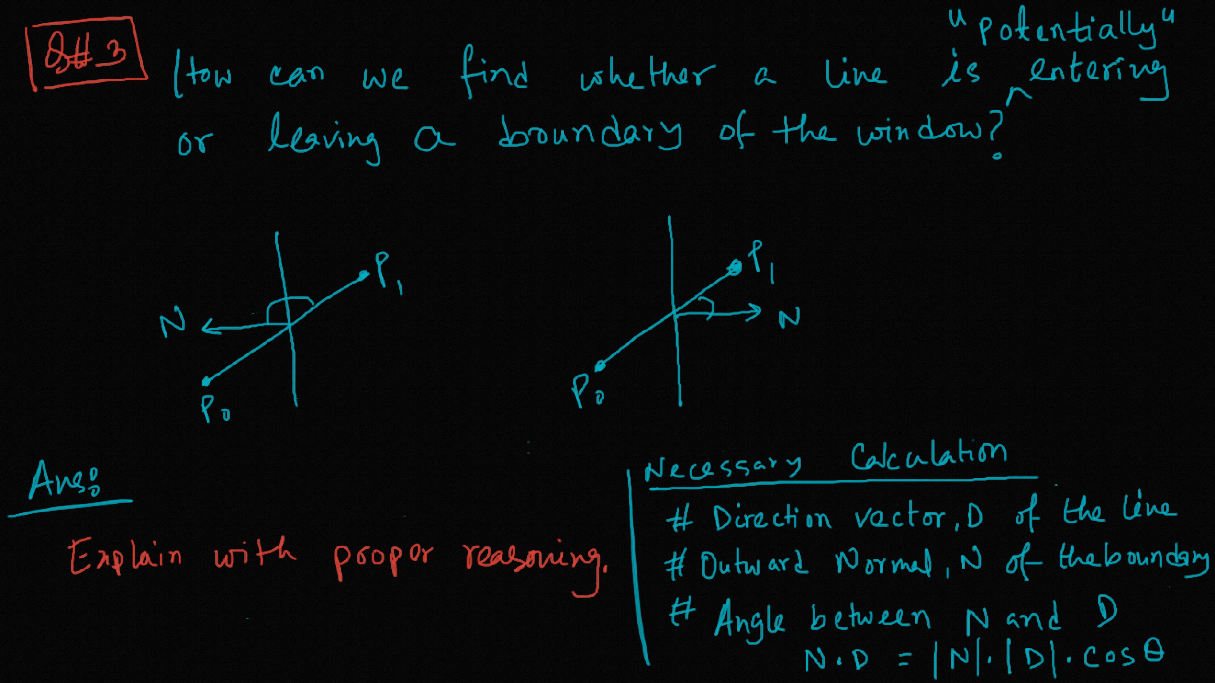 Solved u ㅁ Cyrus-Beck Algo [Textbook : Chapter 3, Section | Chegg.com
