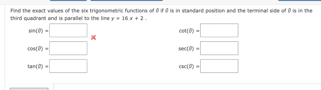 [Solved]: Find the exact values of the six trigonometric fu
