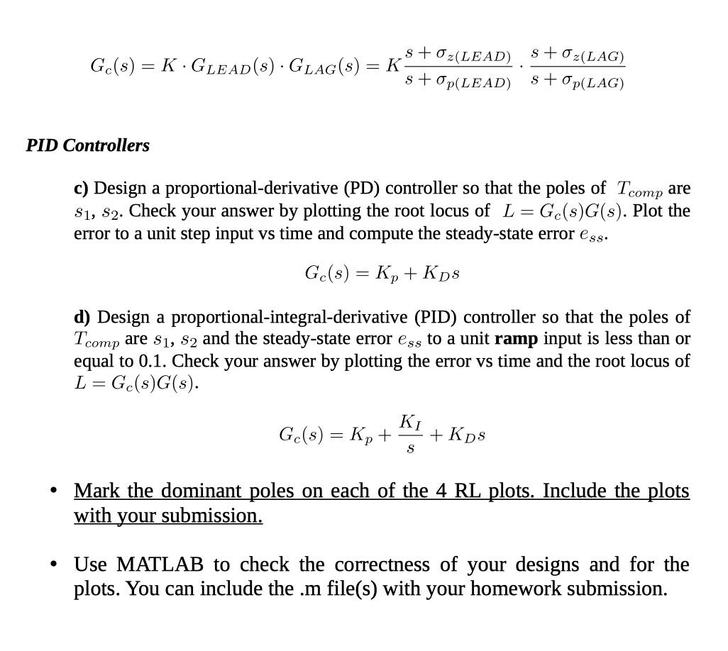 Solved Problem 1 [80 points] A unity feedback control system | Chegg.com