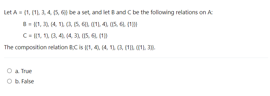 Solved Let A={1,{1},3,4,{5,6}} be a set, and let B and C be | Chegg.com