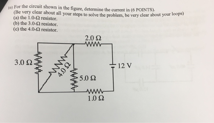 Solved 6)For the circuit shown in the figure, determine the | Chegg.com