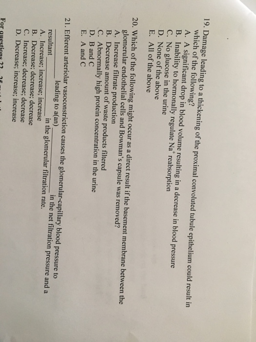 Solved Damage leading to a thickening of the proximal | Chegg.com