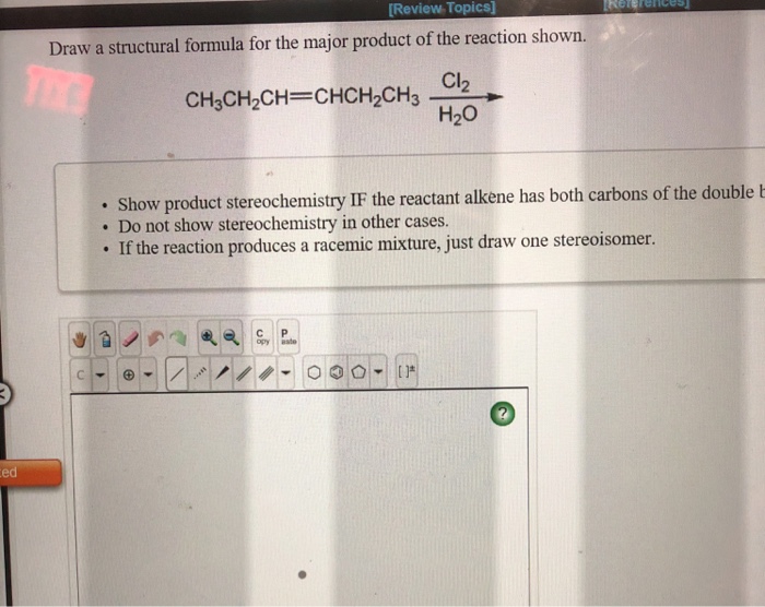 Solved Review Topics] References] Draw a structural formula | Chegg.com