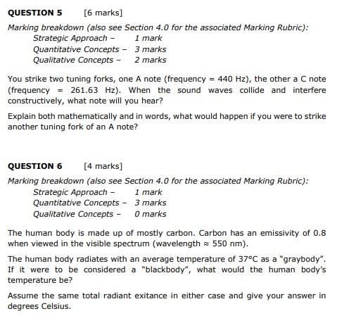Solved QUESTION 5 [6 marks] Marking breakdown (also see | Chegg.com