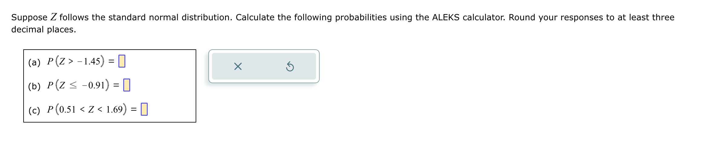Solved Suppose Z ﻿follows the standard normal distribution. | Chegg.com