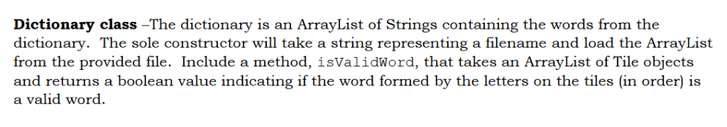 Dictionary Class Java I Need Help Writing This