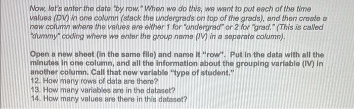 Solved Enter the following data into Google sheets exactly | Chegg.com